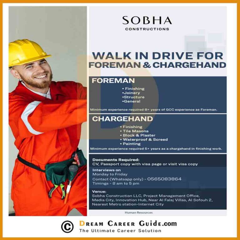 Sobha Construction Dubai Walk in Interview 2022-023