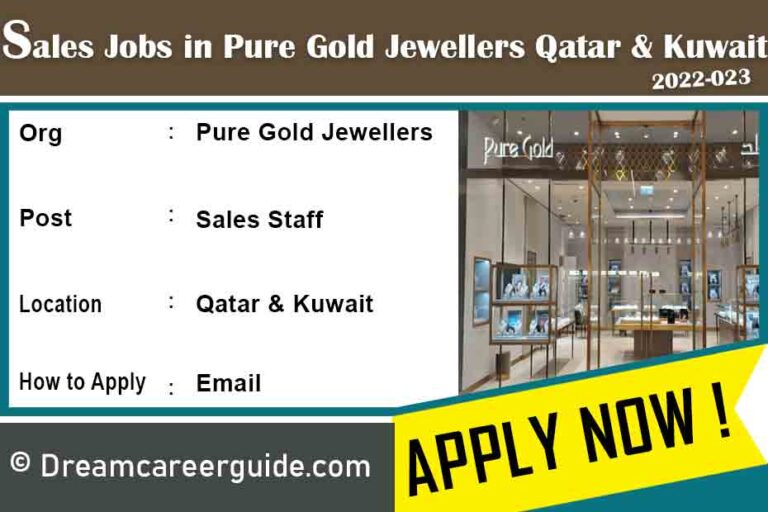 Pure Gold Jewellers Careers Qatar & Kuwait