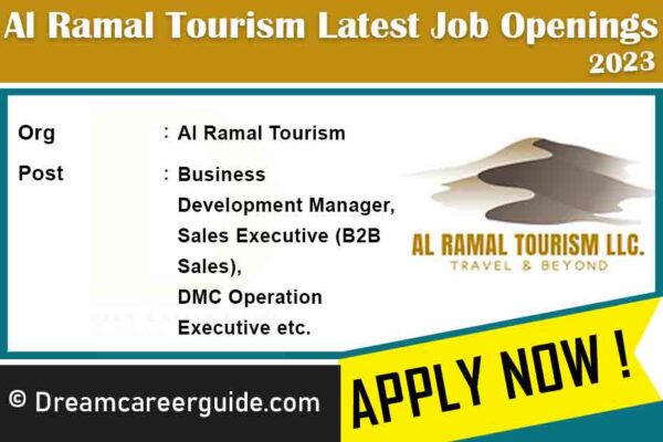 Al Ramal Tourism Careers Latest Job Openings 2023