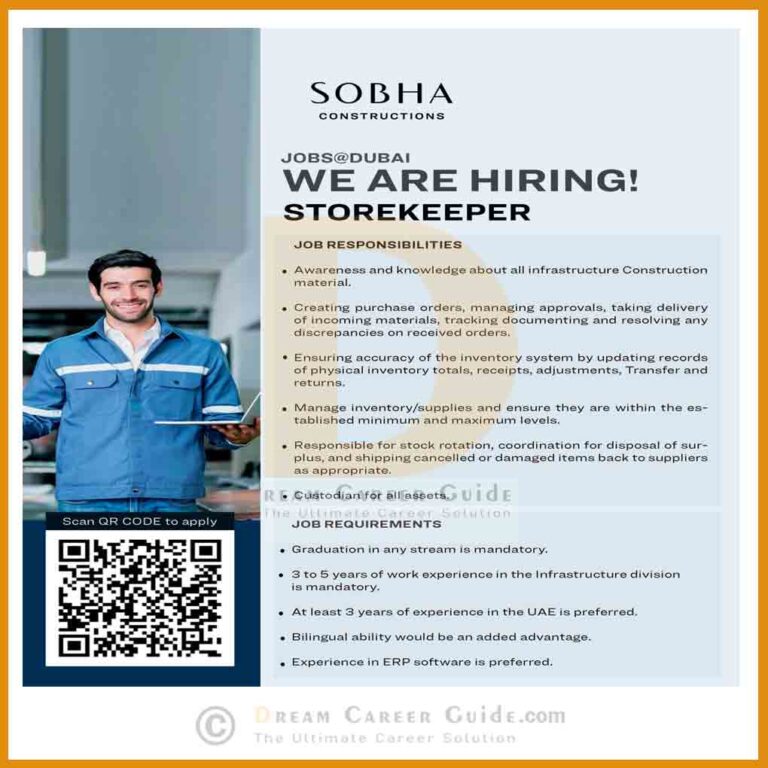 Sobha Construction Dubai Jobs 2023