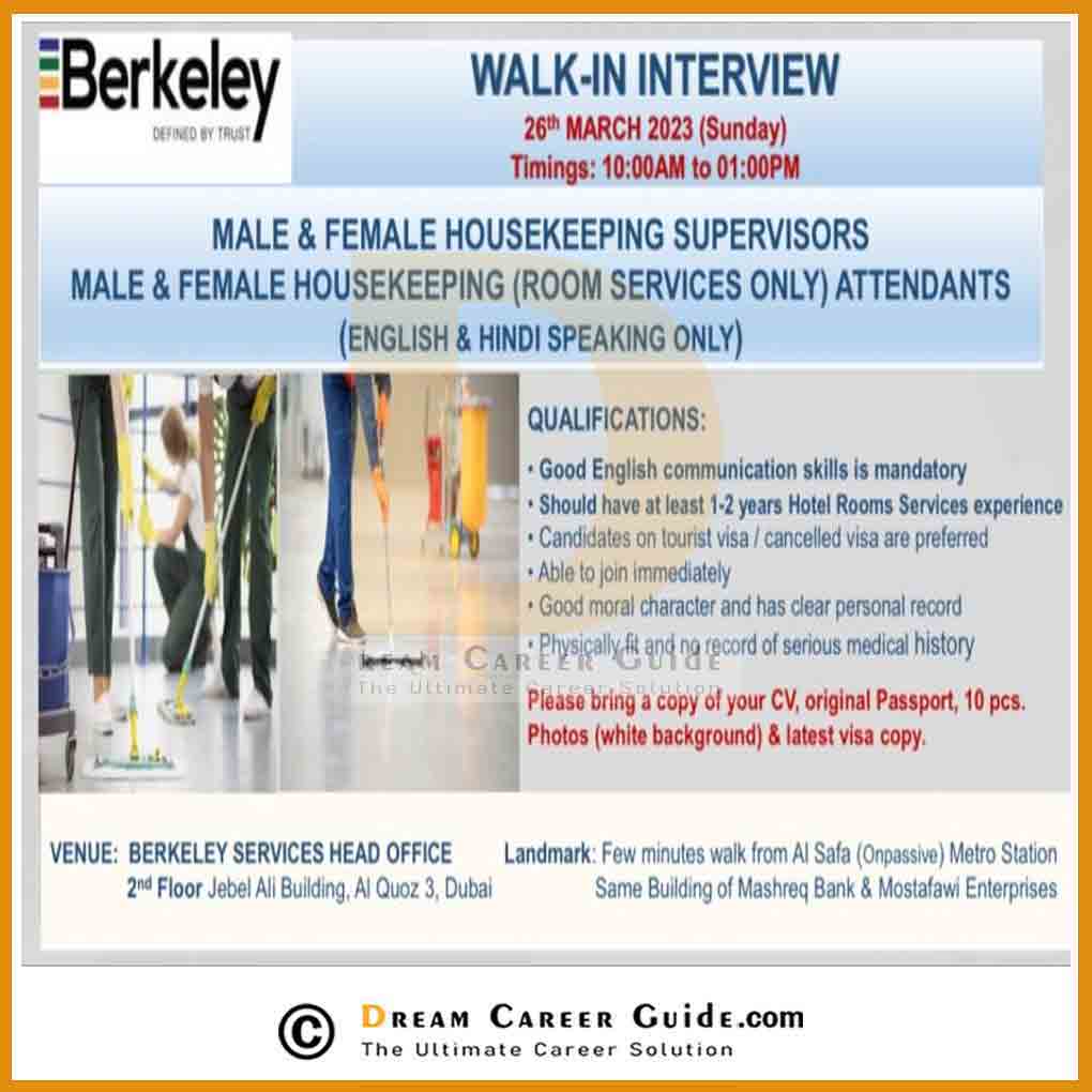 Berkeley Services UAE L.L.C. Careers Latest Jobs 2023
