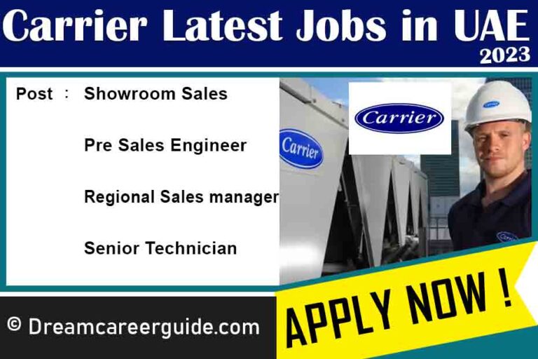 Carrier UAE careers Latest Job Openings 2023