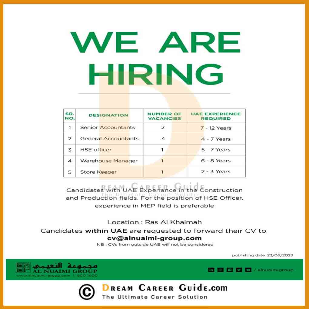 Discover Al Nuaimi Group vacancies | Apply Now