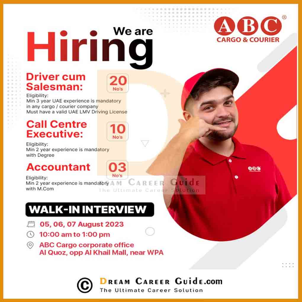 ABC Cargo & Courier Jobs Latest Openings 2023
