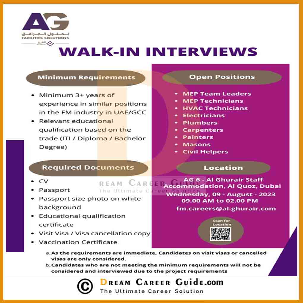 AG Facilities Solutions Job Openings Latest 2023