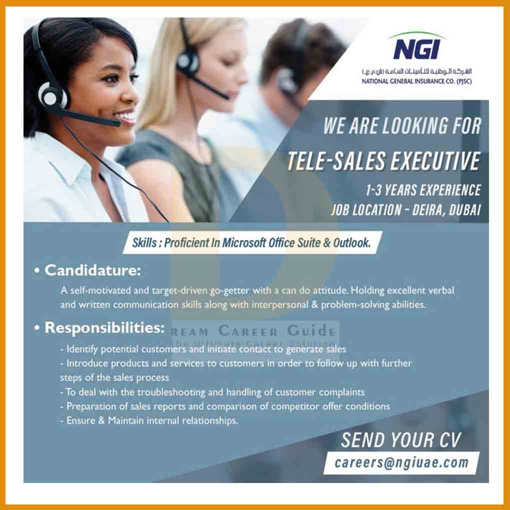 National General Insurance UAE Jobs Alert: Apply now