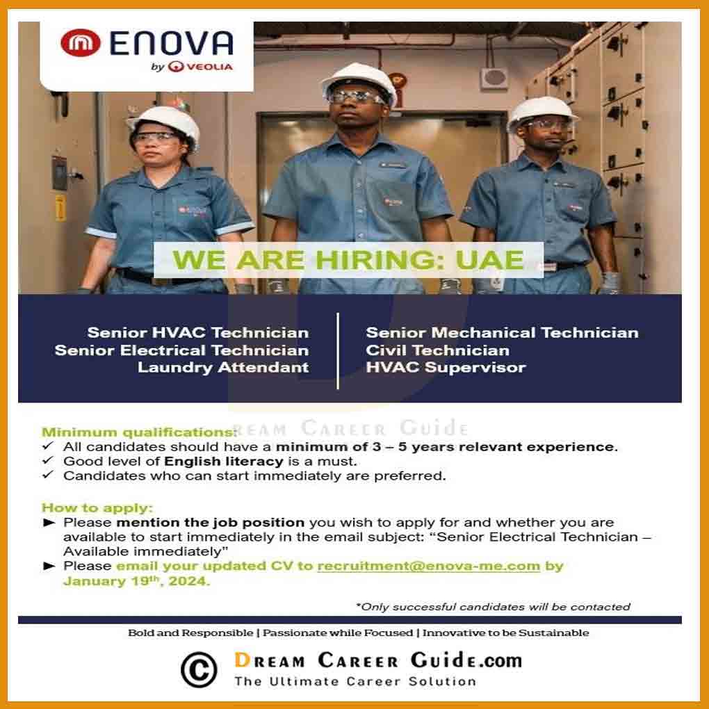 Enova Job Vacancy in Dubai | Apply Now