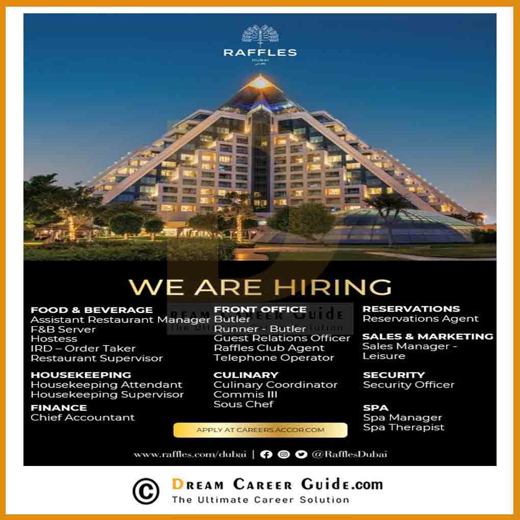 Explore Hotel Jobs in Dubai | Raffles Hotel Careers