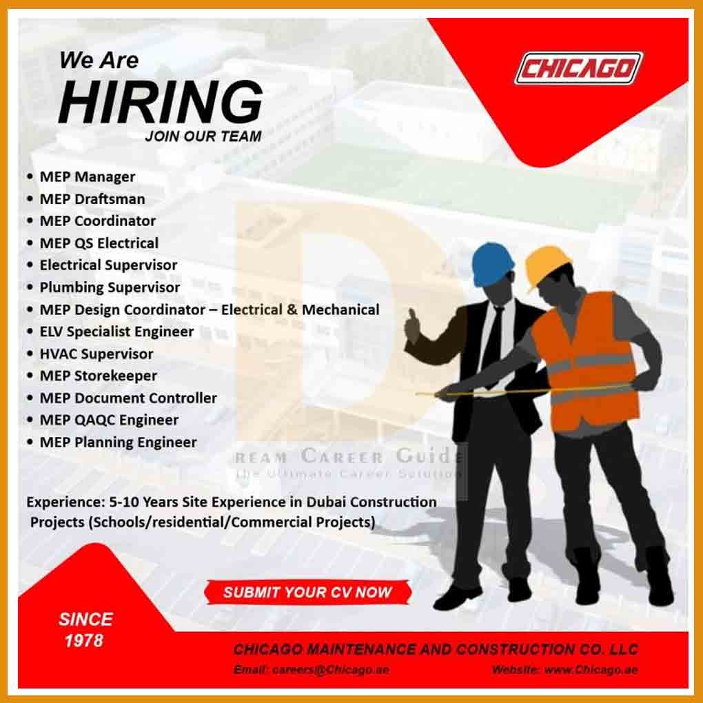 Chicago Maintenance and Construction Careers | Apply now