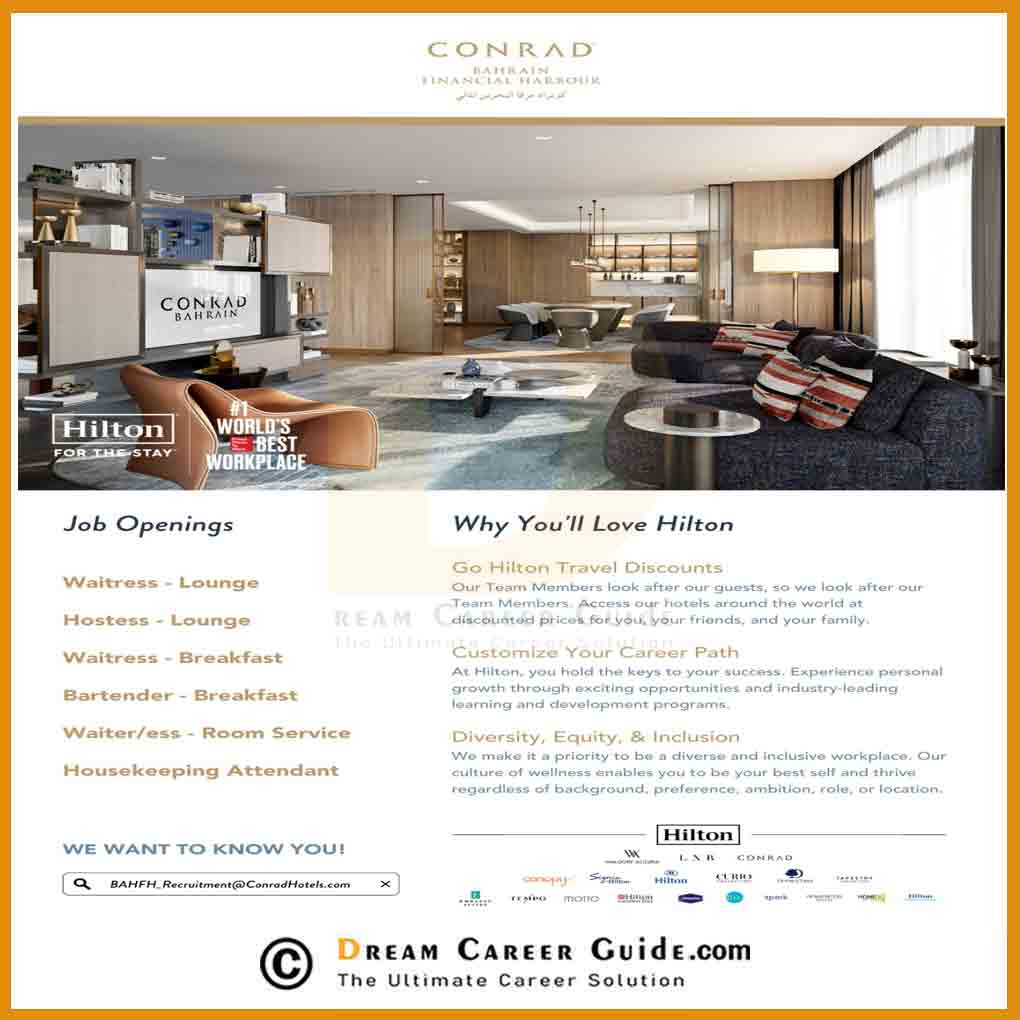 Conrad Bahrain Careers | Apply To Get Now Bahrain Jobs