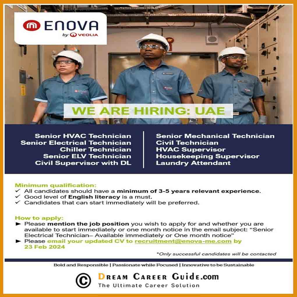 Enova By Veolia Jobs | Highest Paying Jobs In Dubai