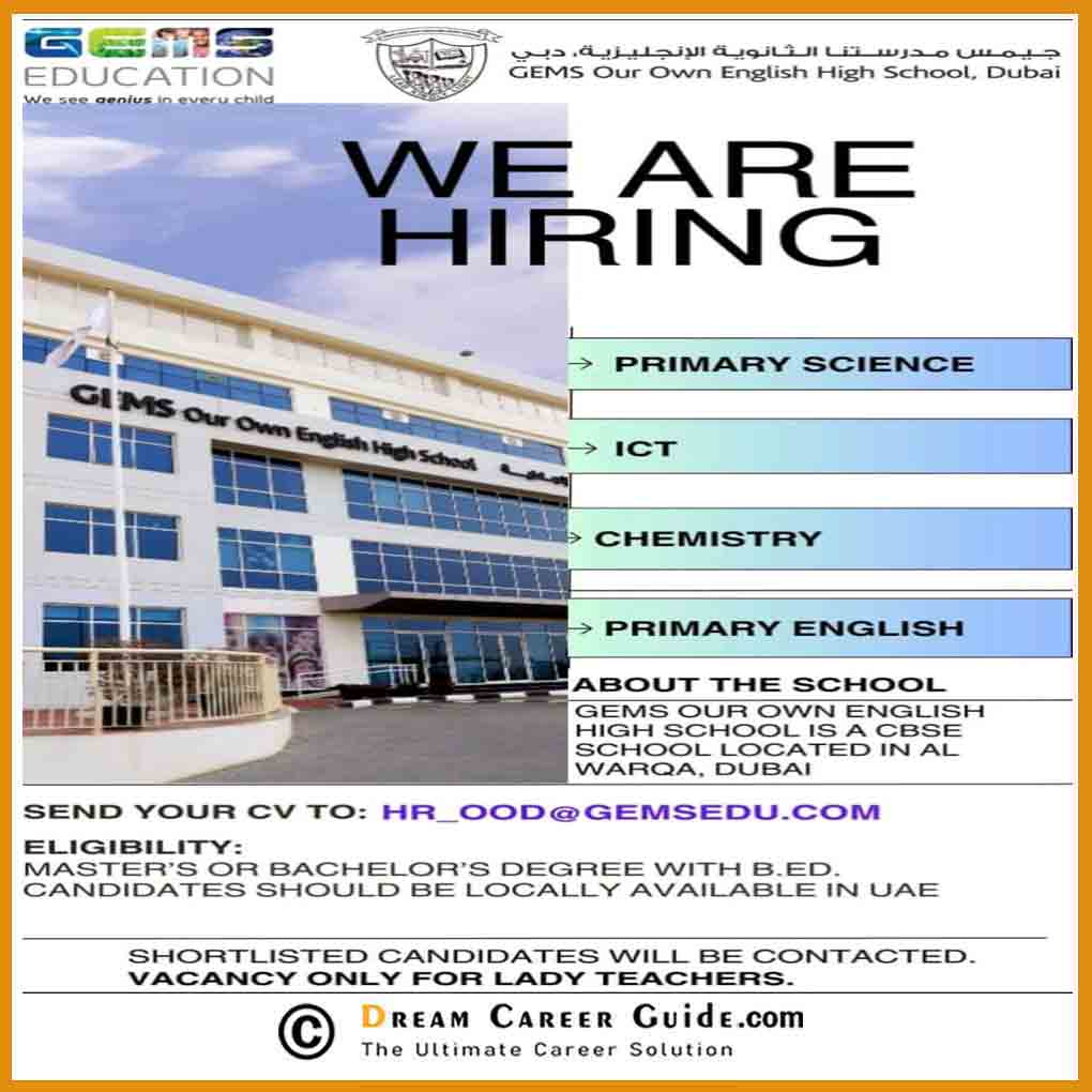GEMS Education Jobs | Apply Now To Get Latest UAE Jobs