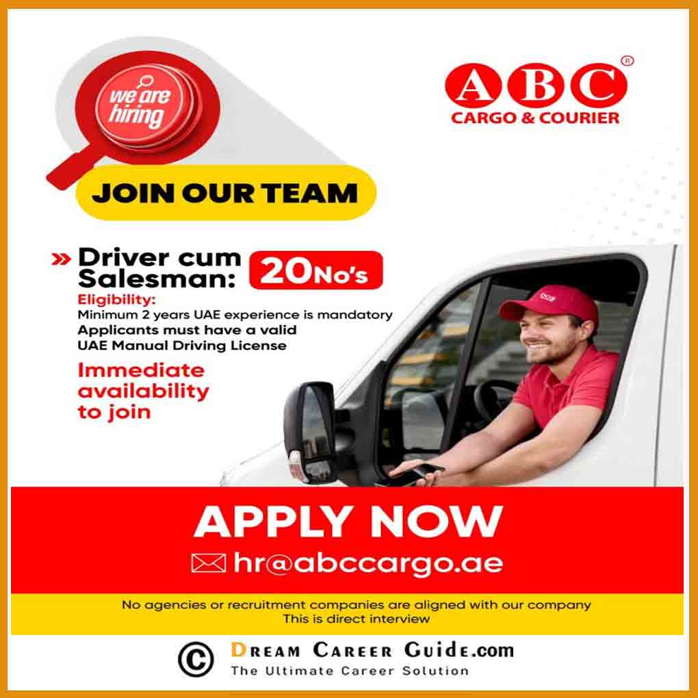 ABC Cargo And Courier Jobs | Urgent Job Vacancies In Dubai