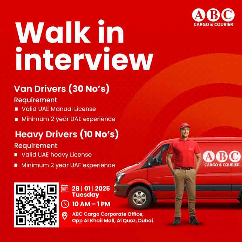 ABC Cargo And Courier Jobs | Urgent Job Vacancies In Dubai