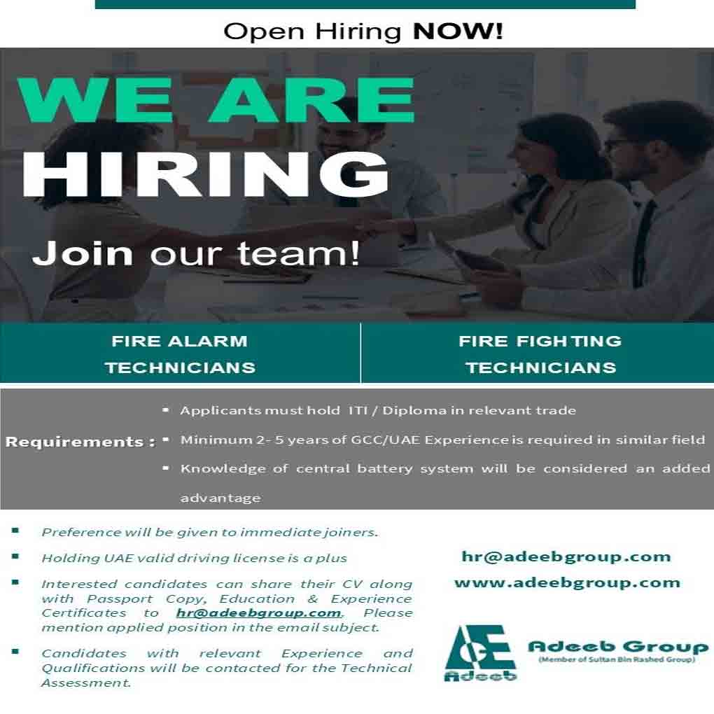 Adeeb Group Vacancy | Apply Latest No.1 Dubai Job Portal