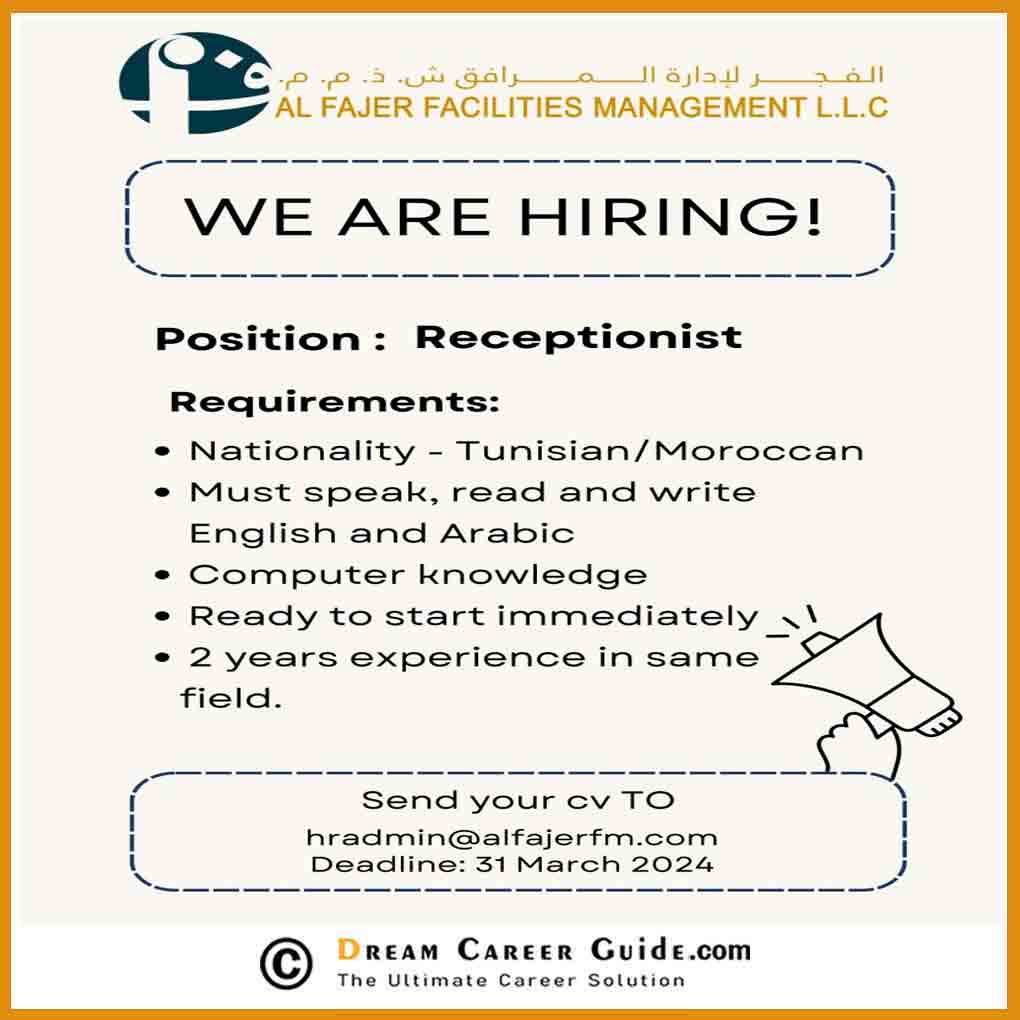 Al Fajer Facilities Management Careers | Job Opportunities