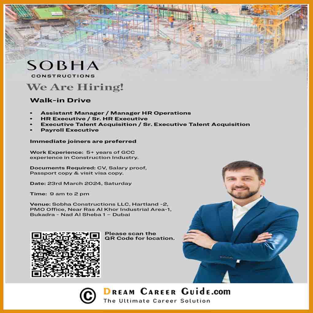 Sobha Constructions Careers | Latest Gulf Vacancy