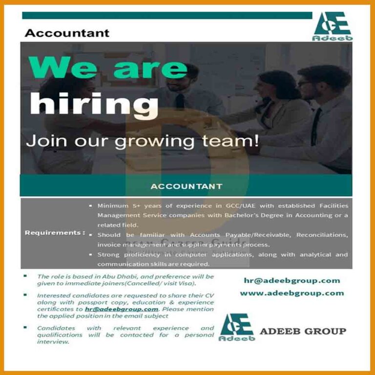 Adeeb Group Vacancy | Apply Latest No.1 Dubai Job Portal