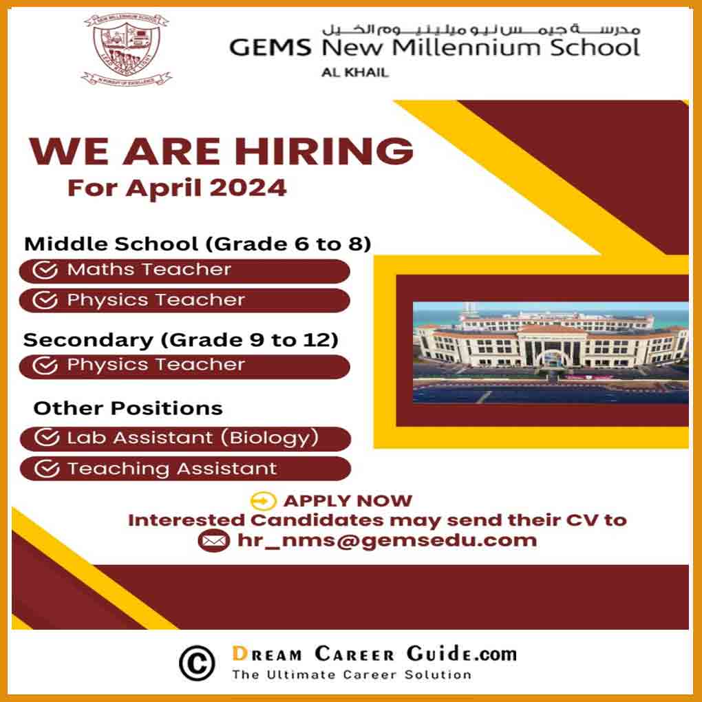 GEMS New Millennium School Group | Job Opportunities Dubai