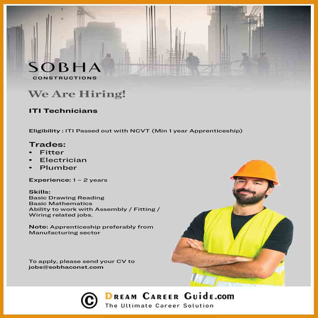 Sobha Constructions Jobs | Apply Now Latest Dubai Careers