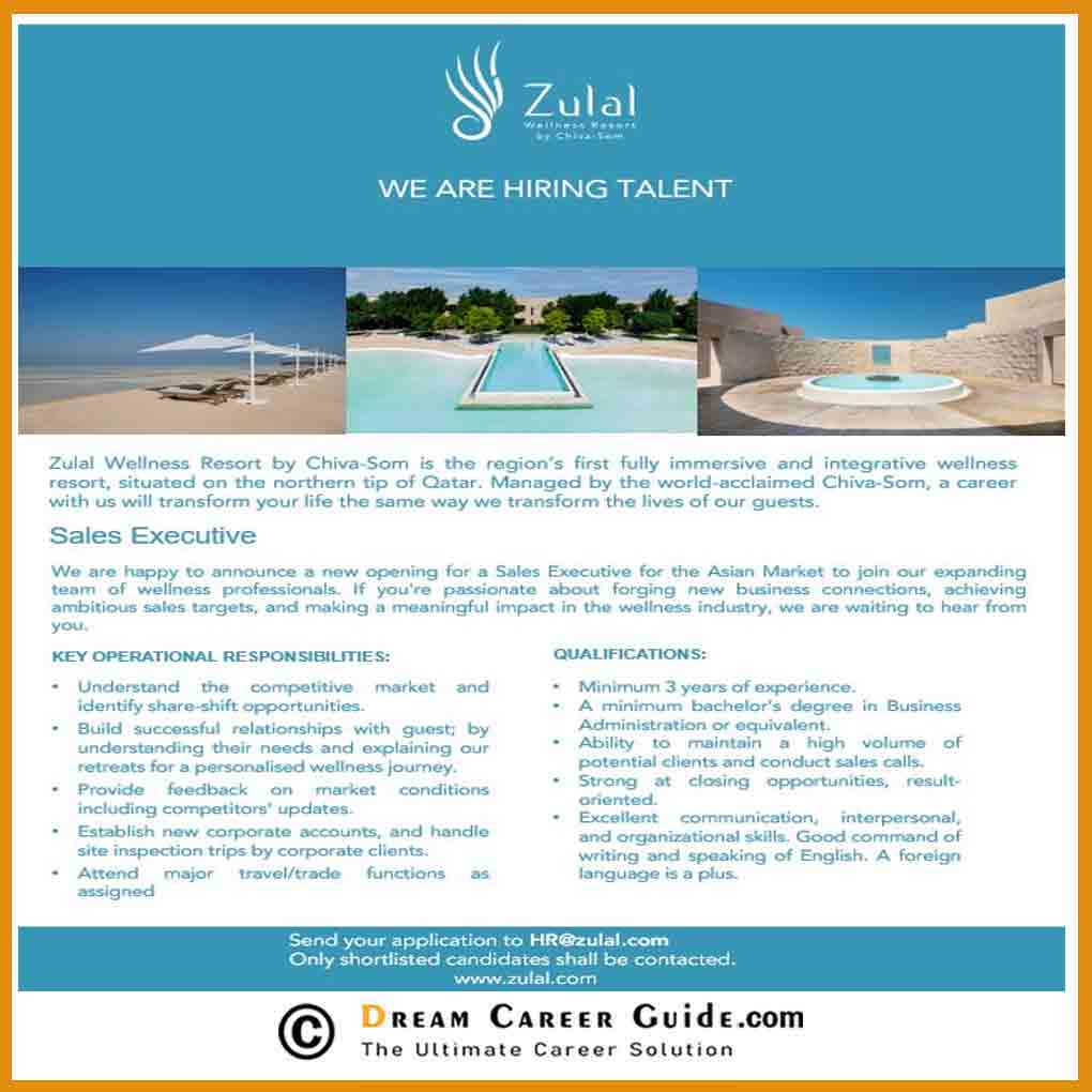 Zulal Wellness Resort Careers | Latest Qatar Employment Visa