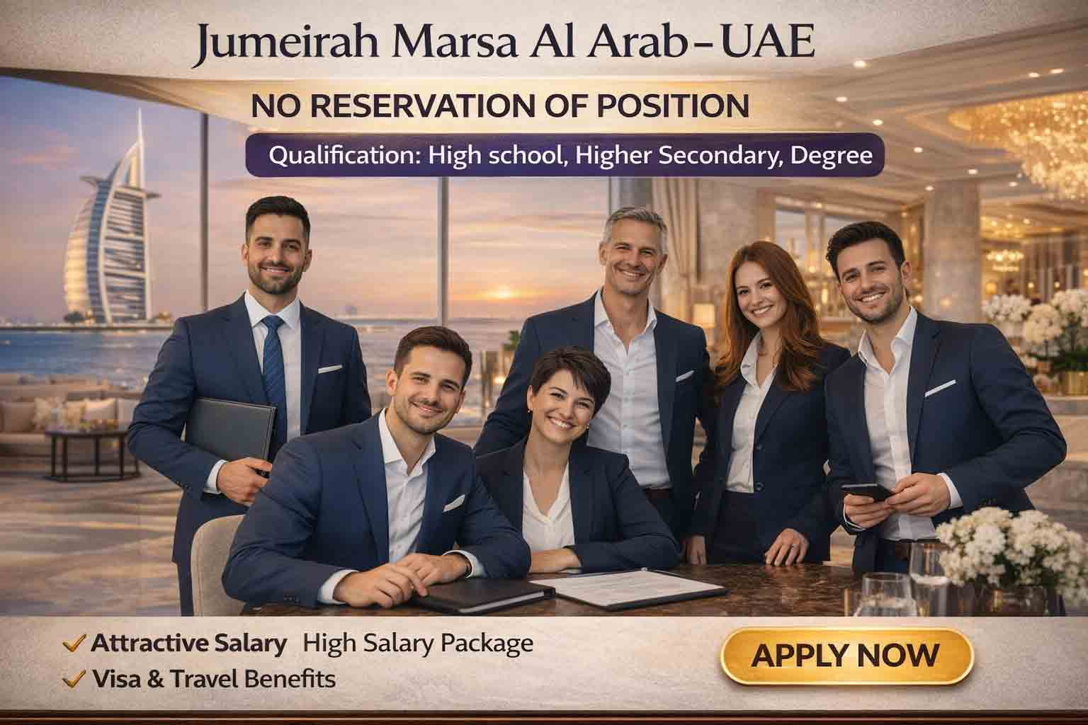 Jumeirah Marsa Al Arab Jobs | Jobs In Dubai For Indians