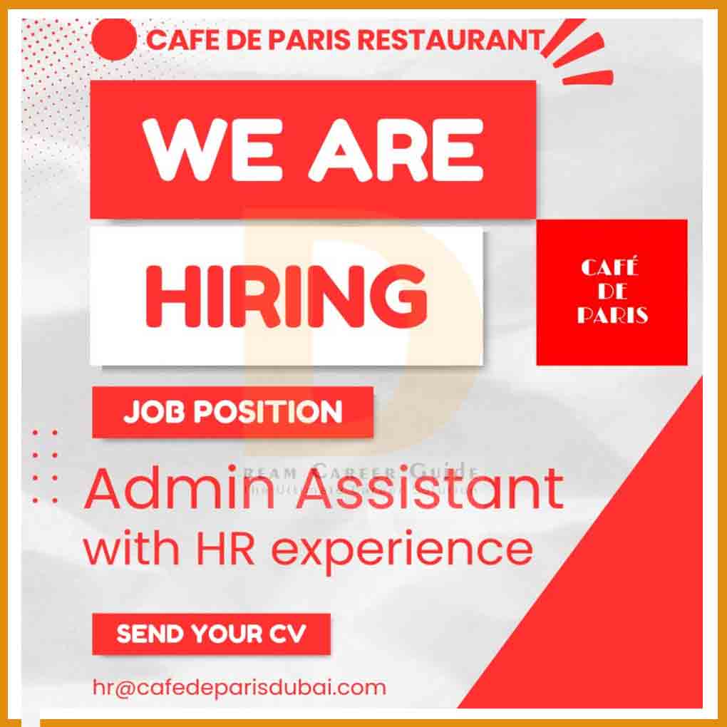 Cafe de Paris Restaurant Jobs | Urgent Job Vacancies Dubai
