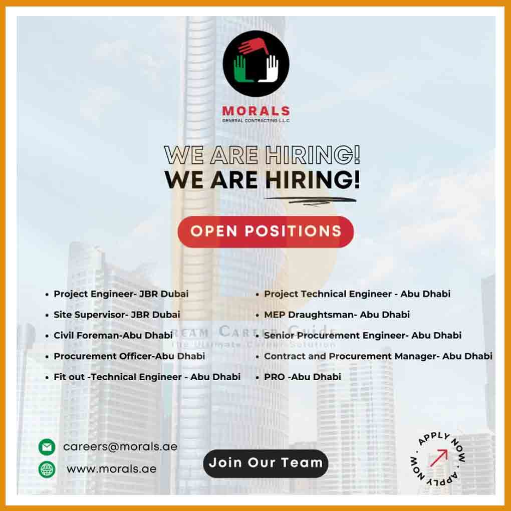 Morals General Contracting Careers | Jobs in Dubai