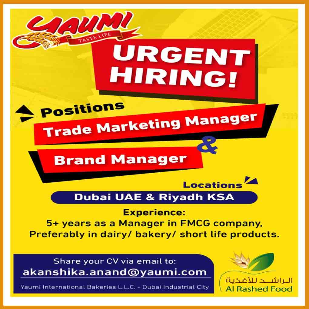 Yaumi International Bakeries Job Vacancies | Jobs in Gulf