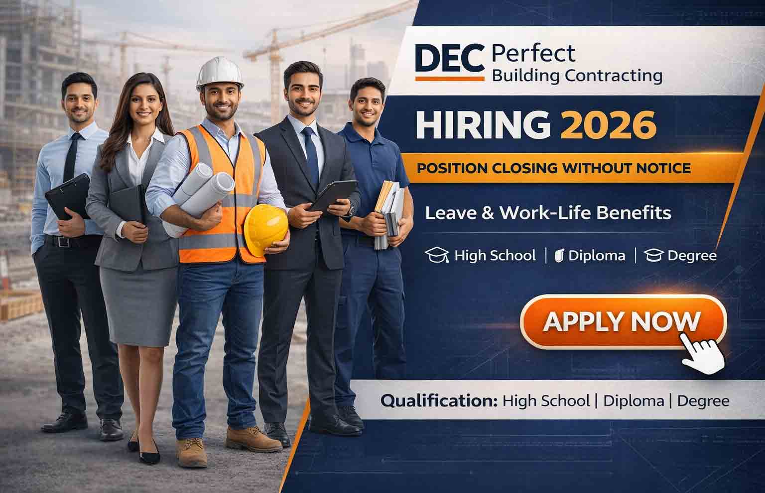 DEC Perfect Building Contracting Jobs : Construction Careers Dubai