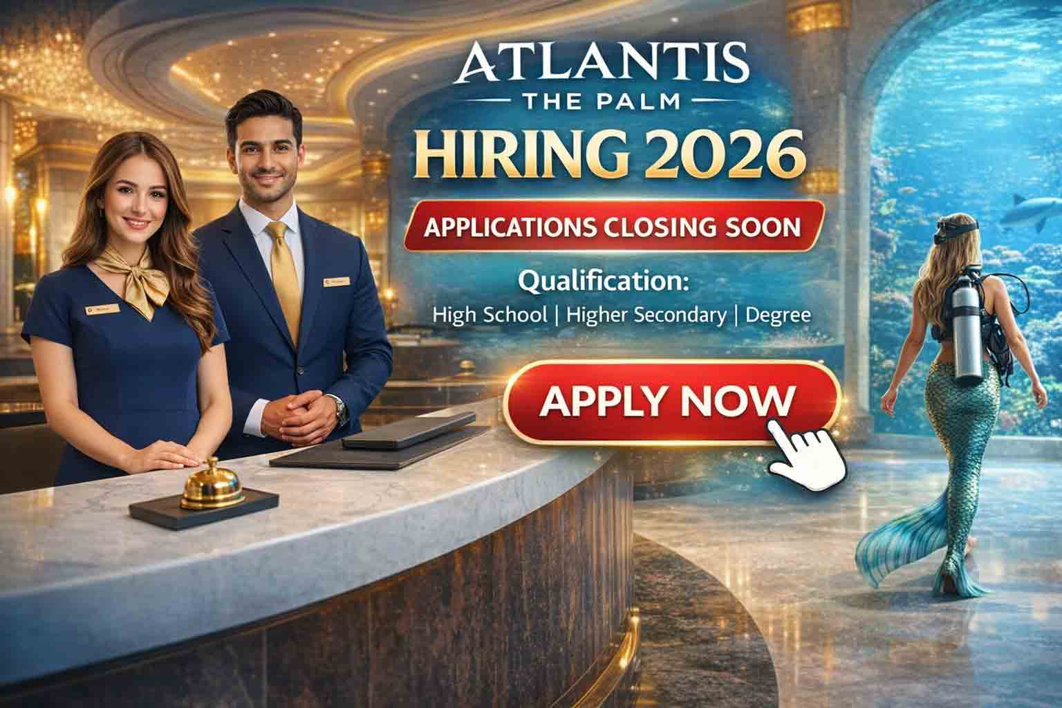 Atlantis The Palm Jobs Dubai 2026 | Lifeguard jobs in Dubai Hotel